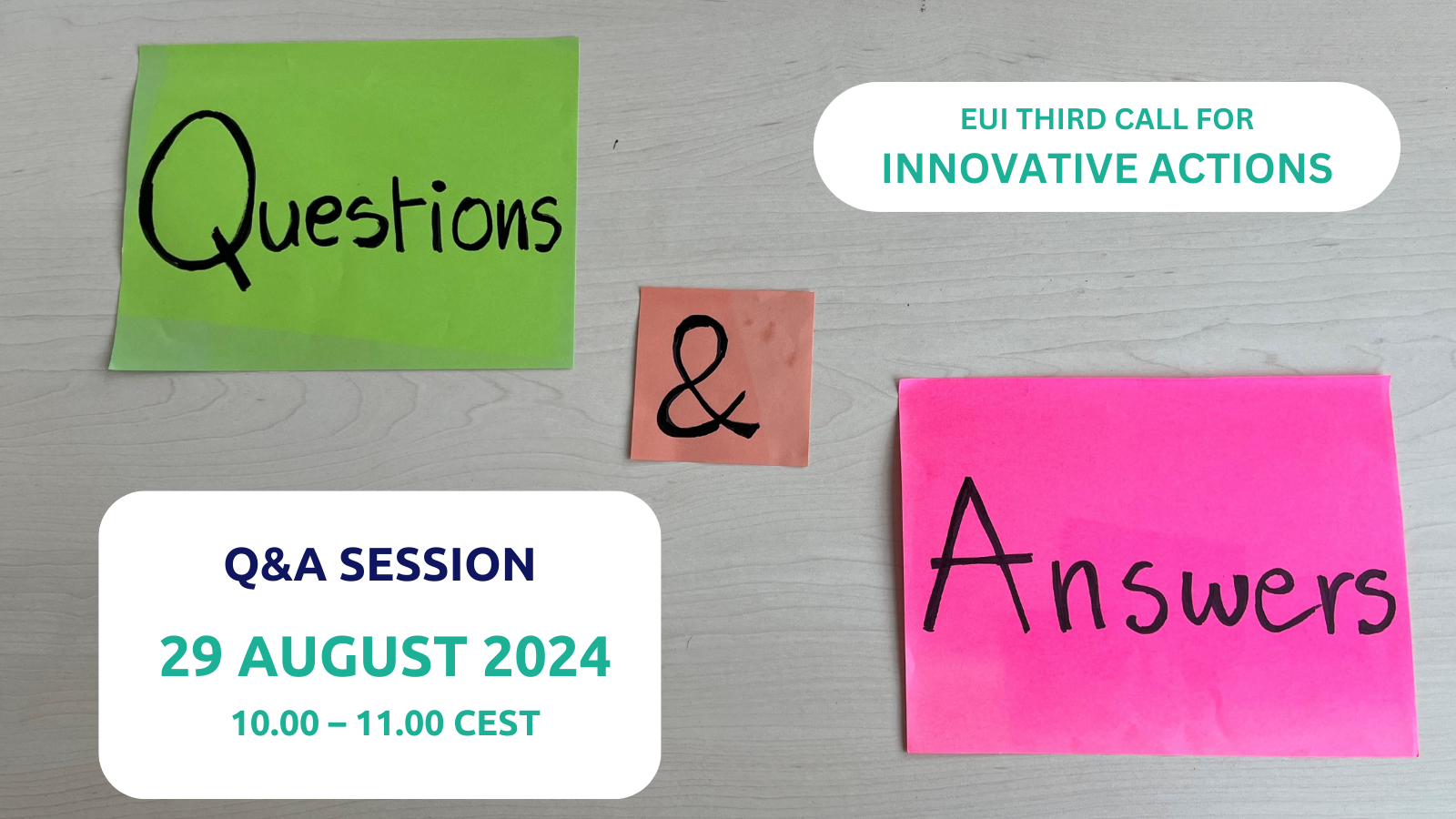 Fifth Q&A session- Third Call for Innovative Actions | EUI
